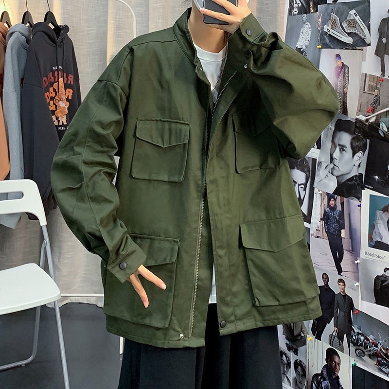 【精品男裝】工裝外套男鞦鼕薄款ins港風寬鬆休閒上衣機能潮流帥氣百搭夾剋男jioyh 20EB | 蝦皮購物