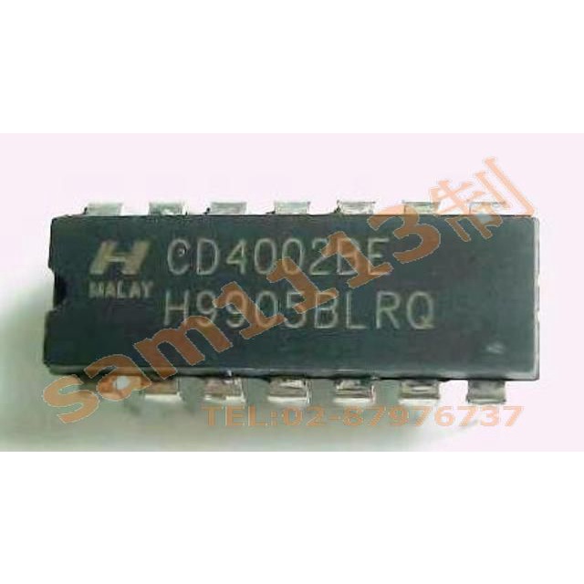 113邏輯閘 CD4002 BE DIP-14 HARRIS NOR閘4in HEF4002 MC14002 >>5個 | 蝦皮購物