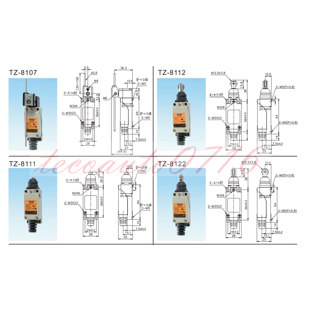 【公司貨 保固一年 附發票】Tend 天得 小型立式 限動開關 TZ-8104 TZ-8108 TZ-8111微動開關 | 蝦皮購物