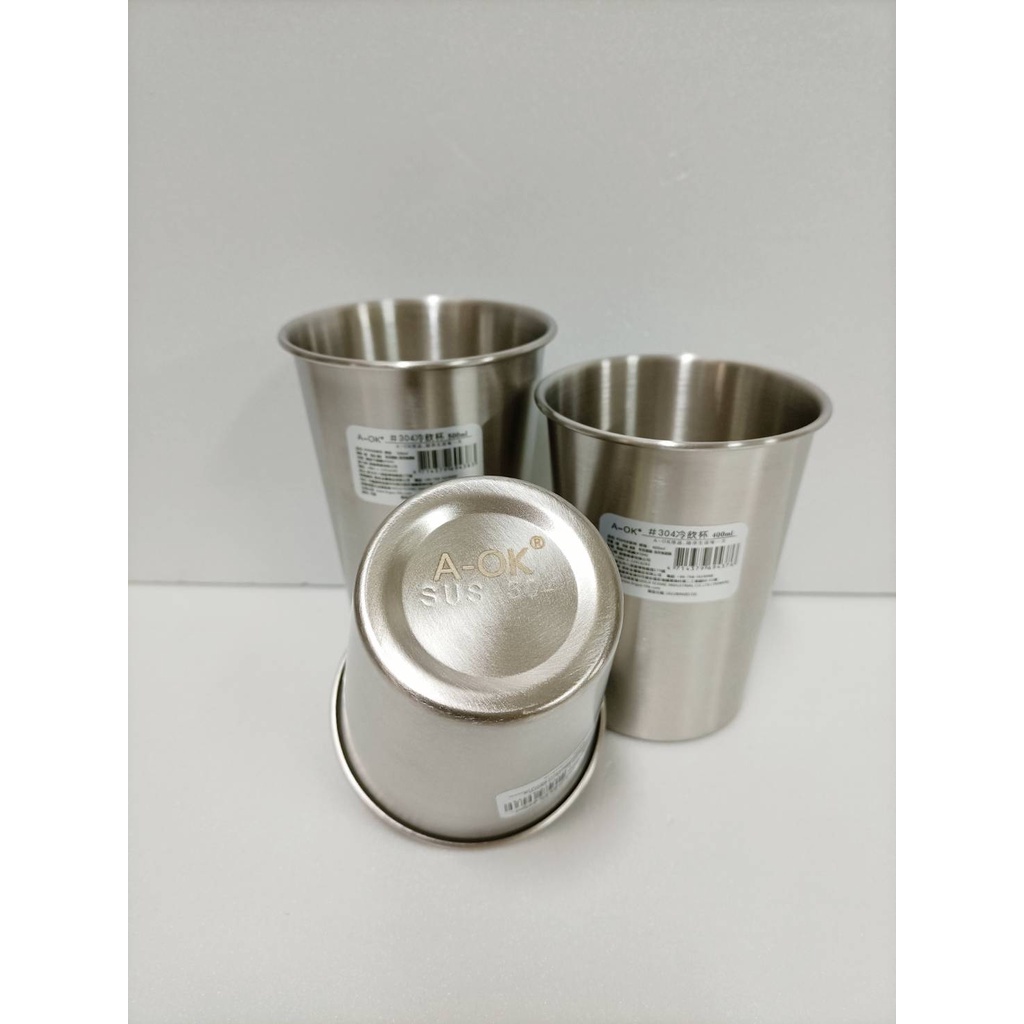 【A-OK】304不鏽鋼冷飲杯 咖啡杯 露營杯 啤酒杯 不鏽鋼杯 水杯 杯子 漱口杯 鋼杯 1入 | 蝦皮購物