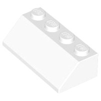 樂高 LEGO 白色 2x4 斜面 斜邊 45° 斜角 斜面磚 斜角磚 3037 303701 White Slope | 蝦皮購物