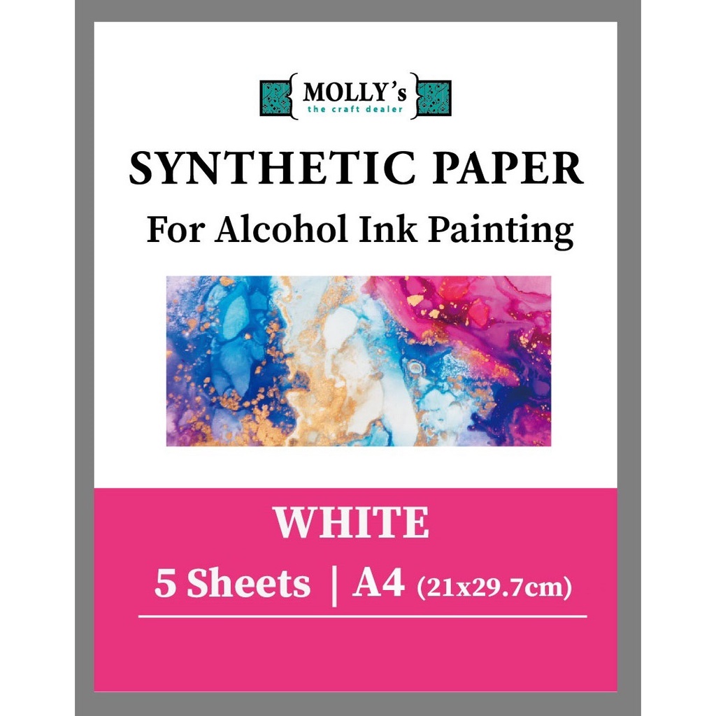 Synthetic Paper White A4 For Alcohol Ink Painting Art Craft | 蝦皮購物