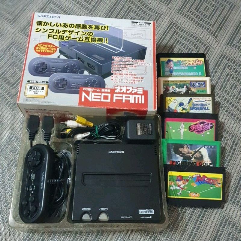 NEO FAMI FC GAMETECH 任天堂互換機＋6份原版卡帶 | 蝦皮購物