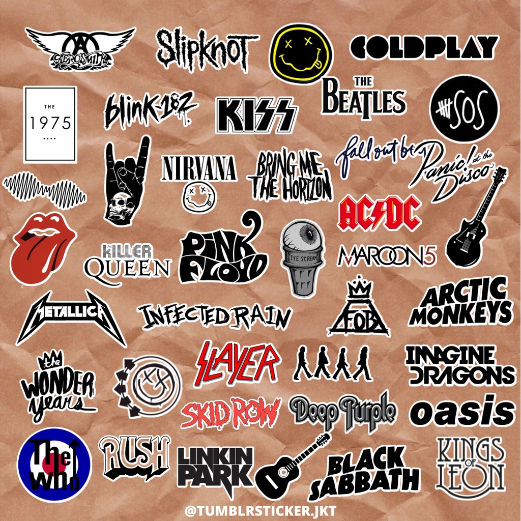 Tumblr Sticker Hype Band Logo Pack | 蝦皮購物