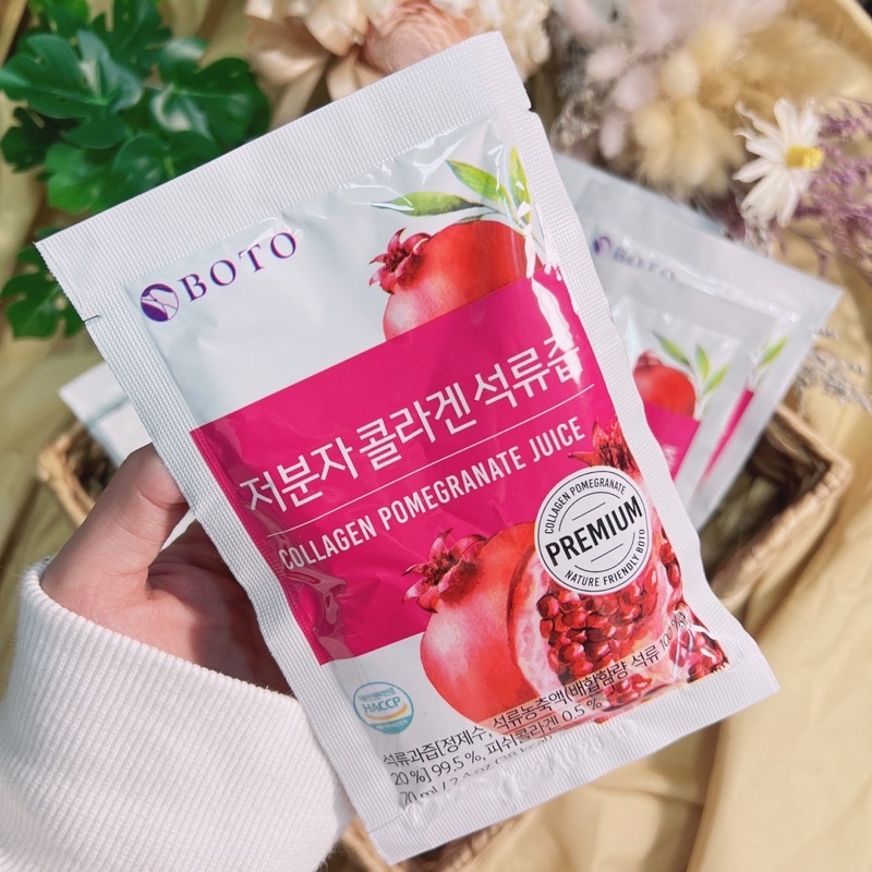 【啵妞代購】韓國BOTO 超爆款紅石榴汁70ml*1包 女生超愛喝 喝的保養品 紅石榴果汁 升級版 膠原 紅石榴汁 | 蝦皮購物