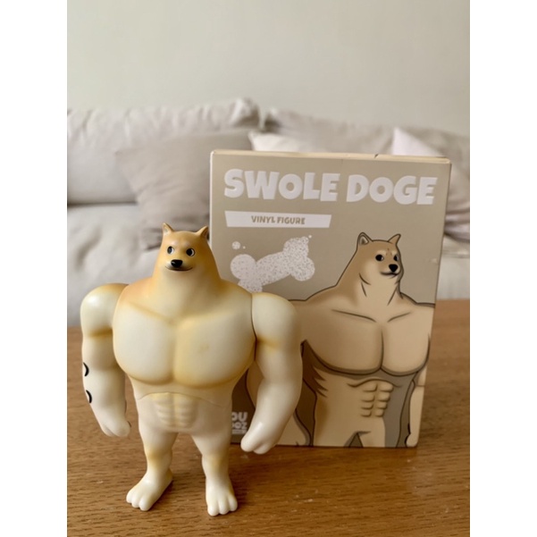 Swole Doge 肌肉柴犬搪膠公仔 (二手極新) | 蝦皮購物