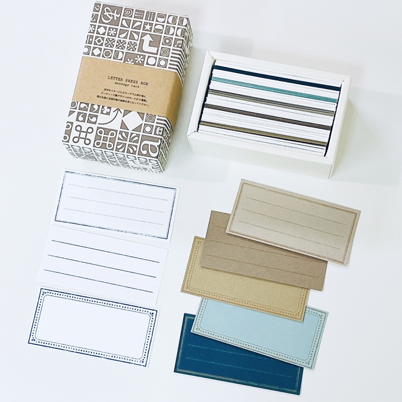《牽筆文具社》YAMAZOE | 日本 山添 冬限定色 LETTER PRESS BOX 【message card】 | 蝦皮購物