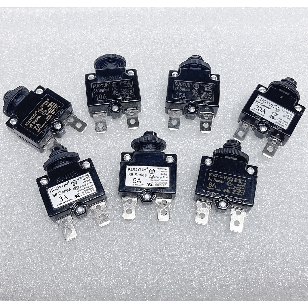 【弘宙】小型無熔絲開關-3A 5A 6A 7A 10A 12A 15A 20A電流過載保護器 | 蝦皮購物