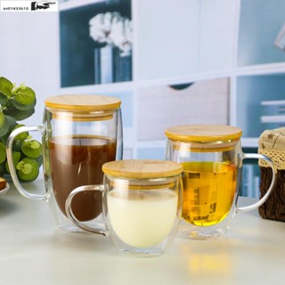 double-layered cup with lid egg-shaped glass with handle cof | 蝦皮購物