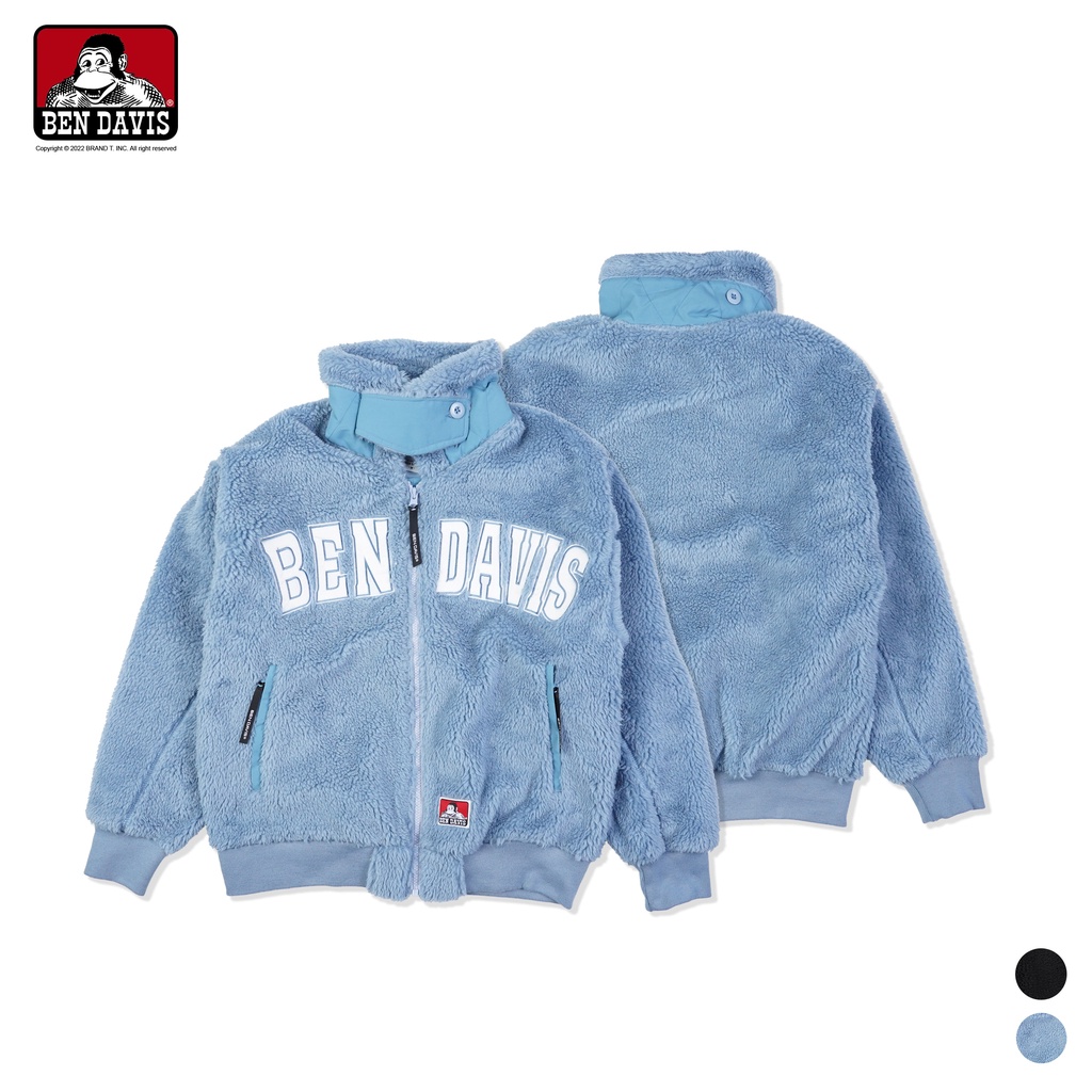 BEN DAVIS BOA LETTERED JACKET 大LOGO 毛毛 立領 保暖 外套 2色 | 蝦皮購物