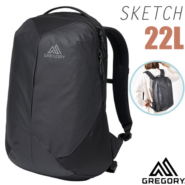 【美國 GREGORY】Sketch 22L 減震透氣耐磨多功能電腦後背包(平板電腦筆電隔間)_曜石黑_142631 | 蝦皮購物