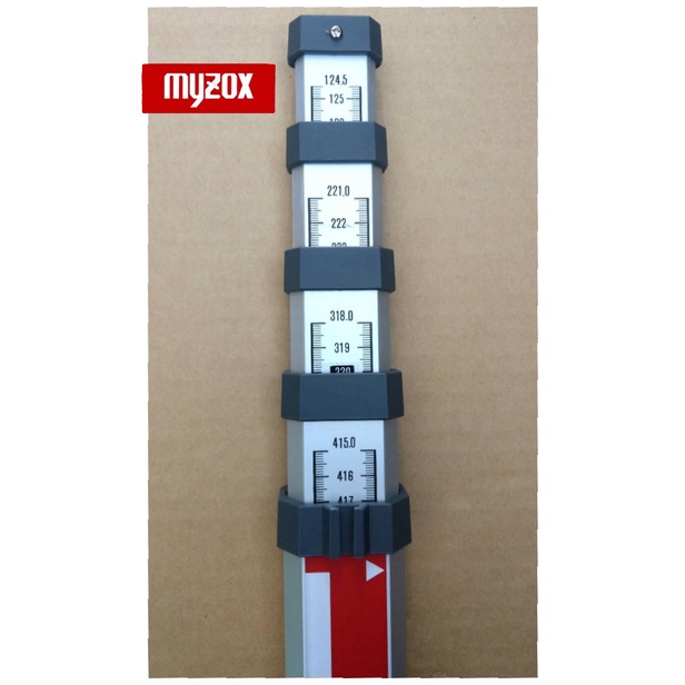 (南台測繪)(含稅) myzox MST-55 5米5段 伸縮式 箱尺 / 塔尺 / 量尺 / 伸縮尺 | 蝦皮購物