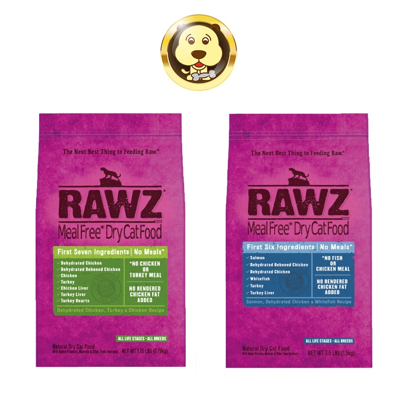 RAWZ 納茲 全鮮肉無榖自然糧 低升糖貓糧 (脫水雞+火雞) (鮭魚+脫水雞+白魚) 貓飼料【培菓寵物】 | 蝦皮購物