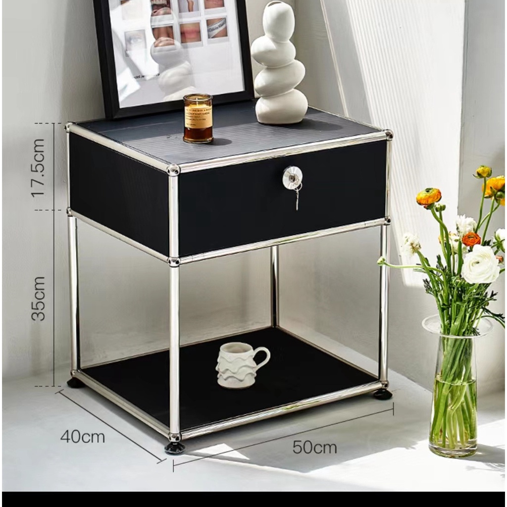 usm現代簡約不銹鋼置物架玻璃架多層可移動客廳餐廳落地ins床頭櫃 床頭櫃 抽屜櫃 置物櫃 邊櫃 收納櫃 VMBP | 蝦皮購物