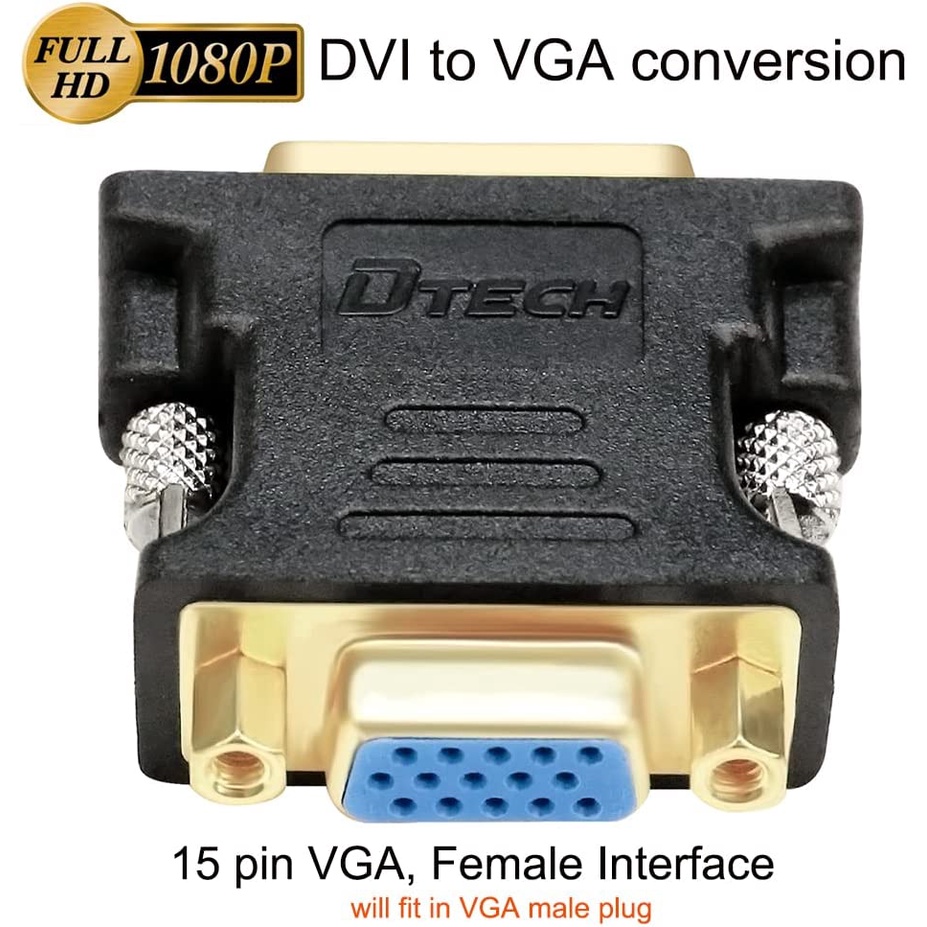 /DVI 公頭轉 VGA 母頭適配器 DVI-I 24+5 端口轉換器 | 蝦皮購物