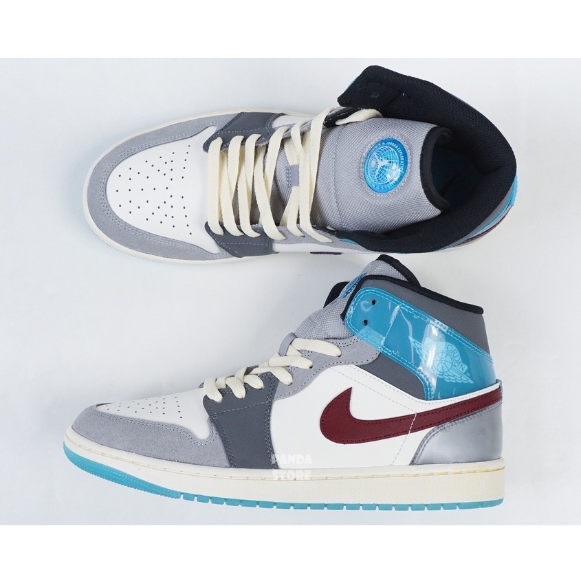 胖達）NIKE AIR JORDAN 1 MID SE 星際 運動鞋 FB1870-161 灰藍 男鞋 | 蝦皮購物