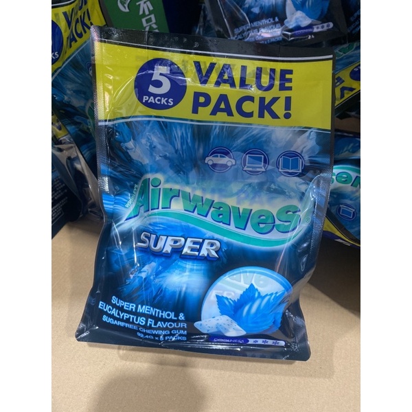 好市多Costco-新包裝增量-AIRWAVES極酷嗆涼無糖口香糖超值包462g #195827 | 蝦皮購物