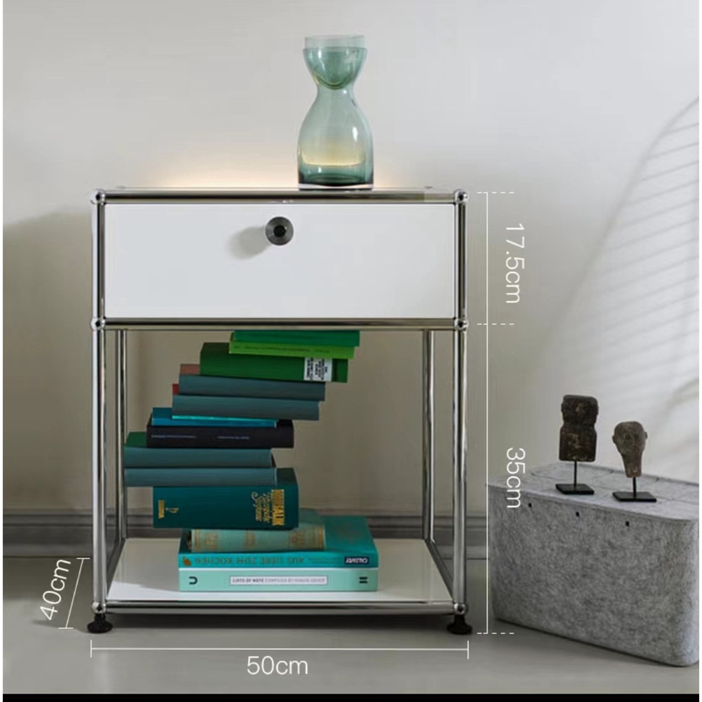 usm現代簡約不銹鋼置物架玻璃架多層可移動客廳餐廳落地ins床頭櫃 床頭櫃 抽屜櫃 置物櫃 邊櫃 收納櫃 VMBP | 蝦皮購物