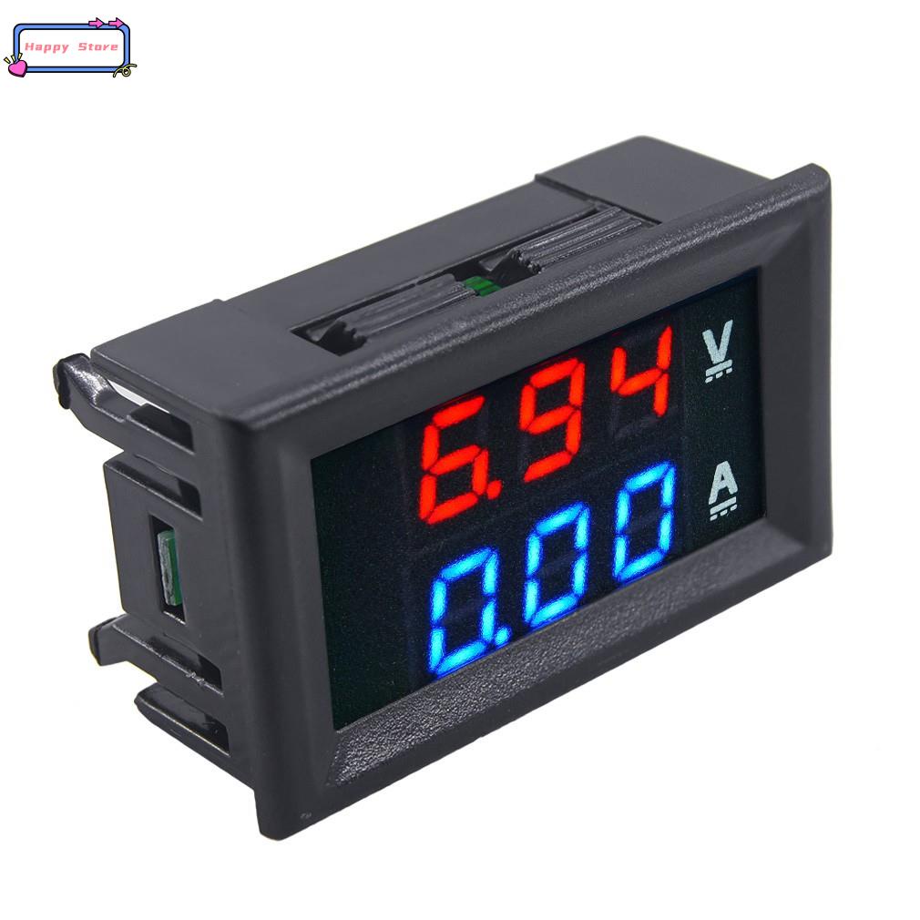DC Voltmeter Ammeter LED Dual Digital Amp Meter Gauge Red Bl | 蝦皮購物