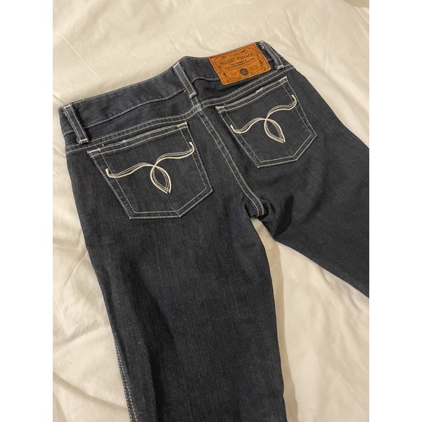 [保證正品]moussy 低腰喇叭深藍低腰牛仔褲，25腰，Y2K風 | 蝦皮購物