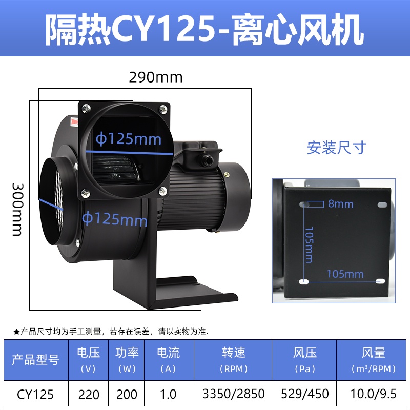 多翼式隔熱離心風機CY180耐高溫小型靜音鼓風機380V強力抽風機/五金 | 蝦皮購物