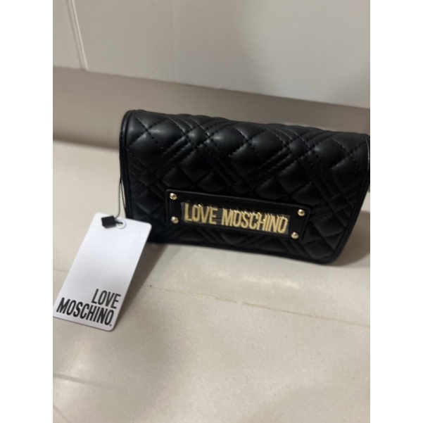 大降價🉐 全新真品LOVE MOSCHINO 菱格紋側背包鏈包woc原價幾萬 | 蝦皮購物