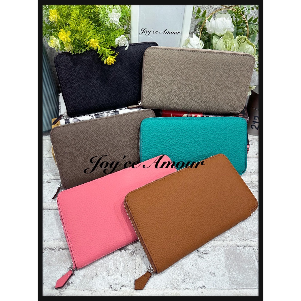 Joy'ce Amour 全真皮簡約拉鍊長夾 | 蝦皮購物