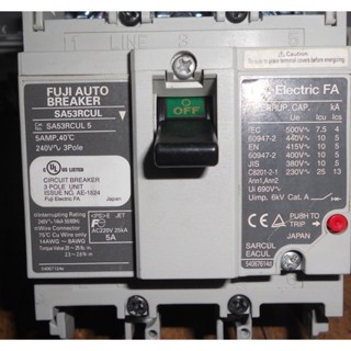 FUJI 斷路器 BW50RAGU 3P 5A 10A 25KA (D2) | 蝦皮購物
