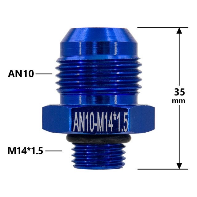 通用 AN6/8/10/12 至 M14/16/18x1.5 公制燃油軟管接頭管螺紋接頭燃油軟管末端適配器外螺紋擴口接頭 | 蝦皮購物