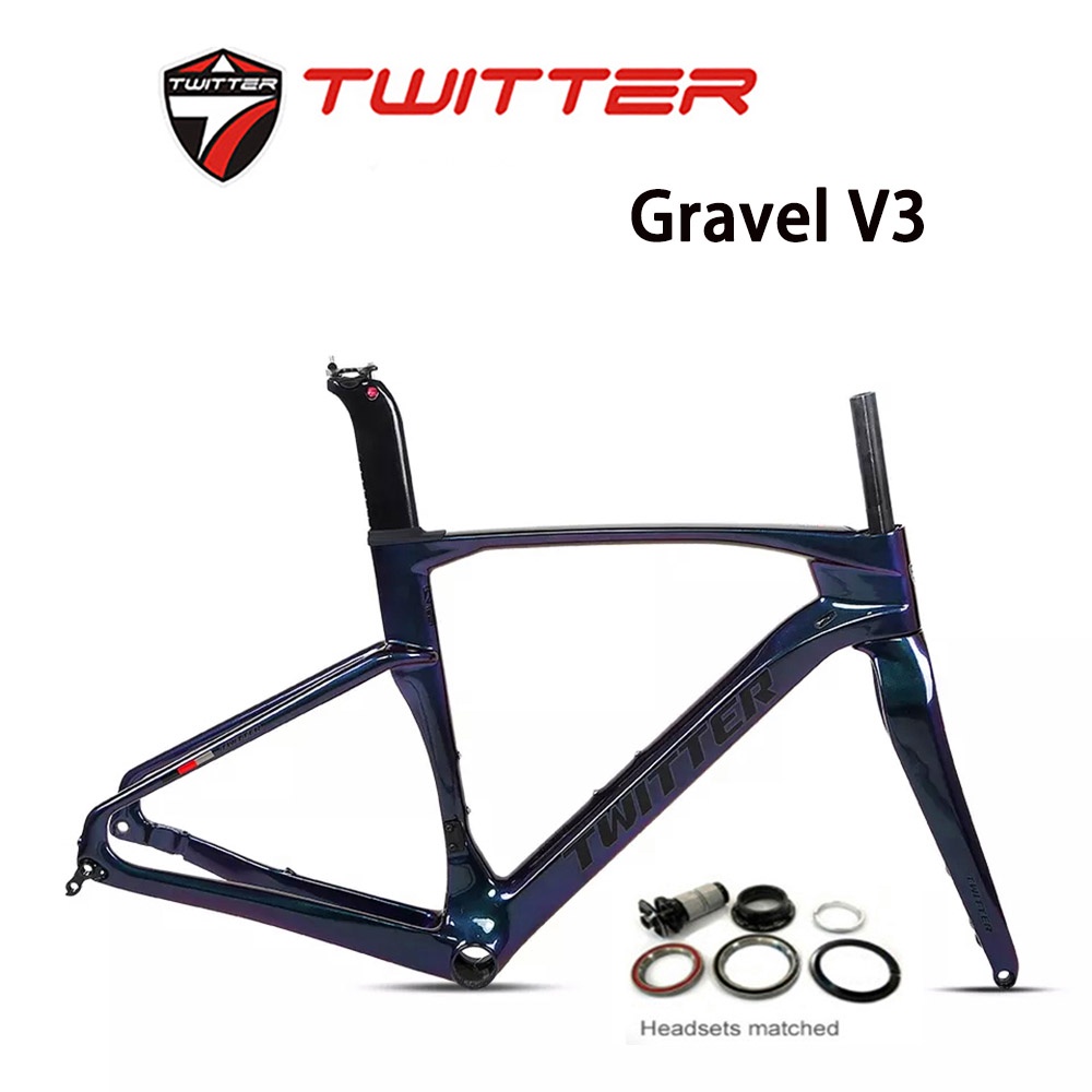 Twitter Bike Frame Gravel V3 48cm/51cm/54cm 公路車架 Cuadro de C | 蝦皮購物