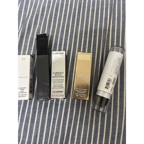 （二手）唇膏，飾底乳，粉底條/Tom Ford,Lancôme,addiction,maybelline | 蝦皮購物