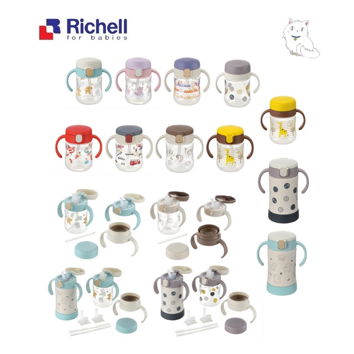 日本 Richell 利其爾 - 鴨嘴/吸管/360度水杯-不鏽鋼保溫水杯300ML(TLI三代系列新品上市) | 蝦皮購物