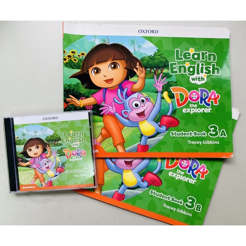 Learn English with Dora the explorer student book 3A 3B+2CD | 蝦皮購物