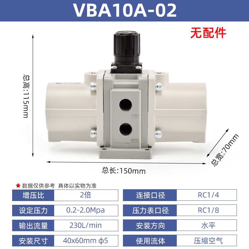 臺灣出貨//VBA空氣增壓閥氣體氣動增壓泵vba10a-02/20A-03增壓缸器SMC儲氣罐可定制 小可洋的店 | 蝦皮購物