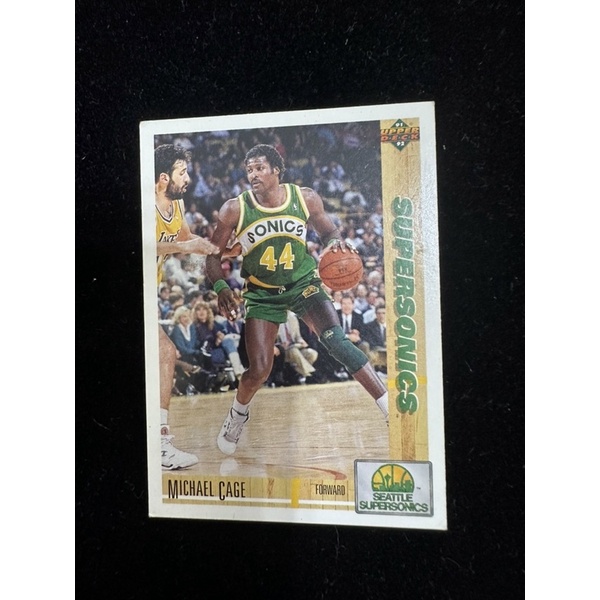 NBA 1991-1992西雅圖超音速 SONICS MICHAEL CAGE 復古老卡 收藏性高（非魔獸） | 蝦皮購物