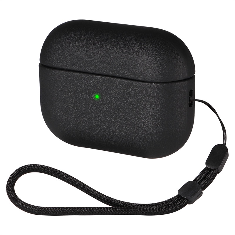 升級 Airpods Pro 2 保護套 Airpod 4 保護套帶手帶 皮革紋理全身保護套適用於 Apple Airp 蝦皮購物
