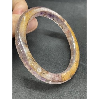 D7966嚴選 天然水晶原礦 黃金紫鈦 紫鈦手鐲 附送精緻收藏盒 | 蝦皮購物