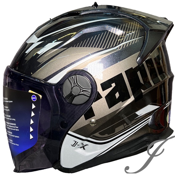 M2R J-X #5 閃銀灰 內襯可拆 半罩安全帽《遠古騎士》 | 蝦皮購物