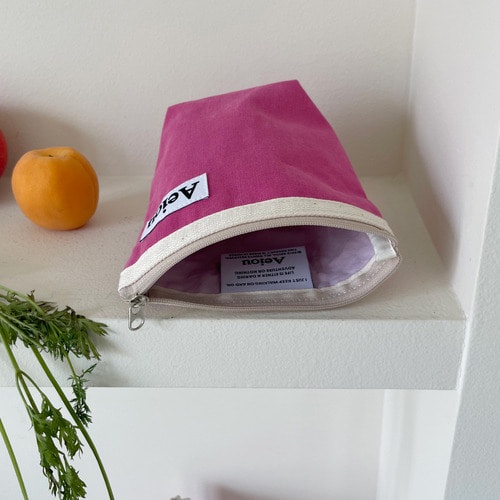 🇰🇷 ️ 現貨 Aeiou Basic Pouch (M size) Watermelon Pink | 蝦皮購物