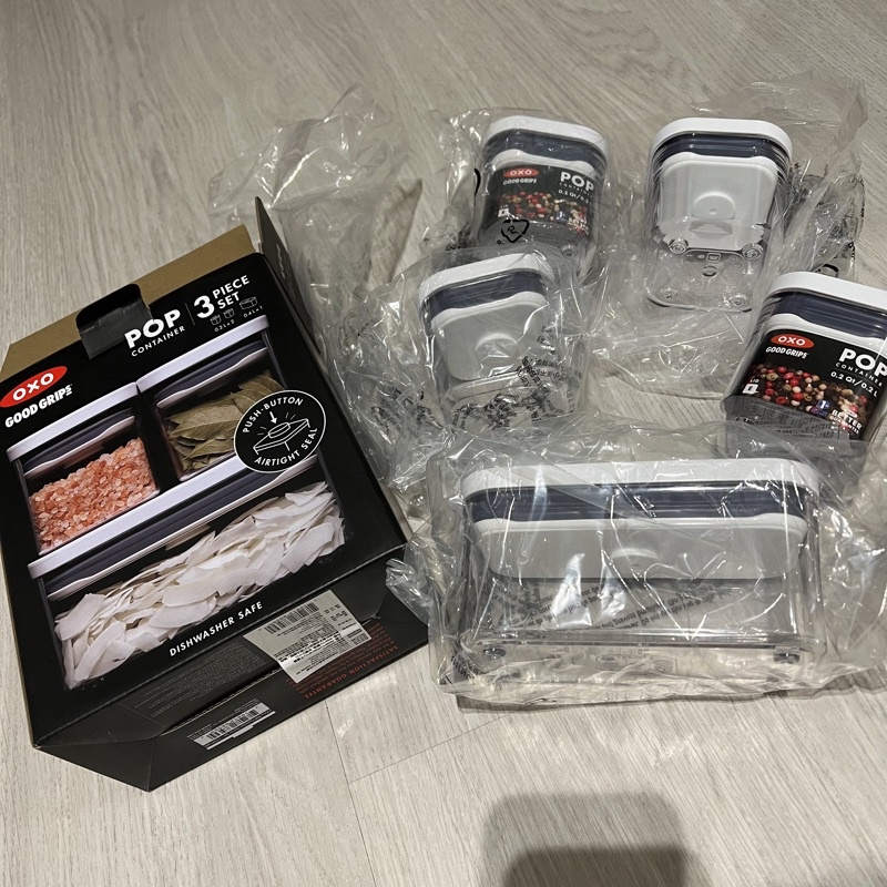 oxo按壓保鮮盒輕巧 贈品 隨便賣 全新 0.2L*4,0.4L*1 | 蝦皮購物