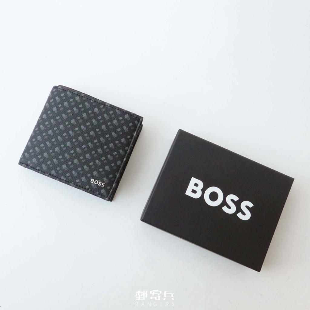 [現貨] BOSS 配件 滿版LOGO零錢袋 短夾 零錢袋短夾 皮夾 | 蝦皮購物