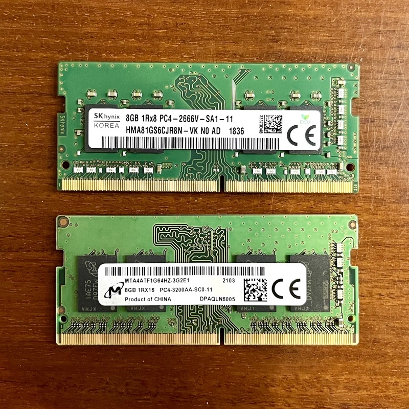 美光 三星 筆電記憶體 DDR4 全新拆機 4G / 8G, 2133 / 2666 / 3200MHz | 蝦皮購物