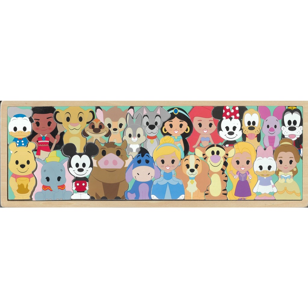 迪士尼人物角色木頭拼圖 Disney Wooden Toy Character Puzzle | 蝦皮購物