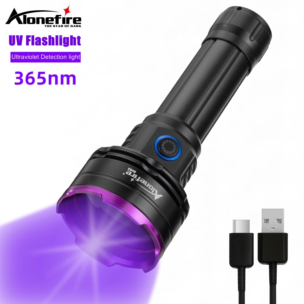 AloneFire SV83 30W 紫外線手電筒黑鏡 365nm 紫外線金錢寵物染色標記 21700 | 蝦皮購物