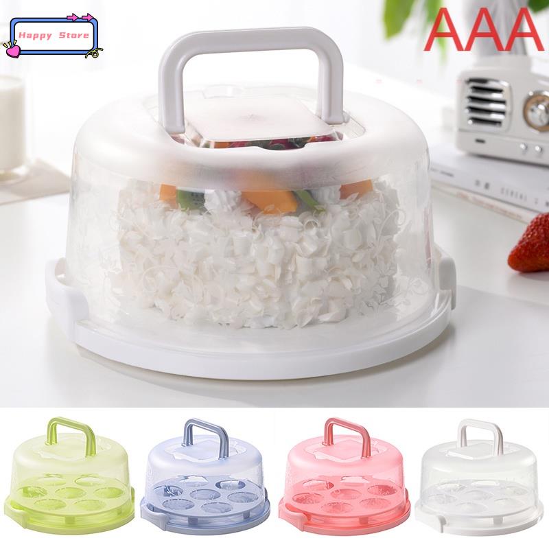 Portable Cake Storage Box Round Birthday Cake Box Kitchen We | 蝦皮購物