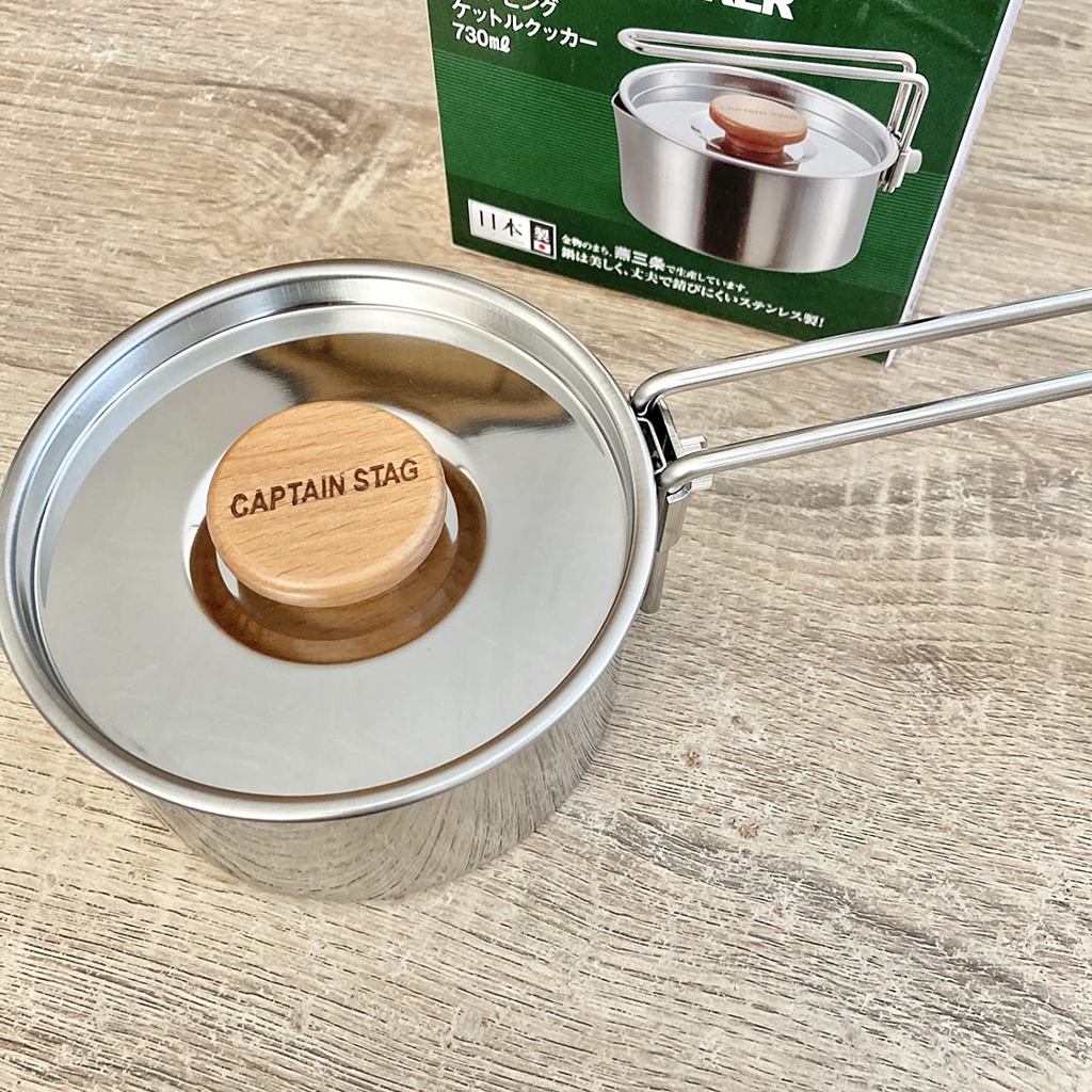 [TFD] 日本鹿牌 日本製 CAPTAIN STAG 不鏽鋼燒水壺 調理鍋 泡麵鍋 煮水鍋 UH-4206 730ml | 蝦皮購物