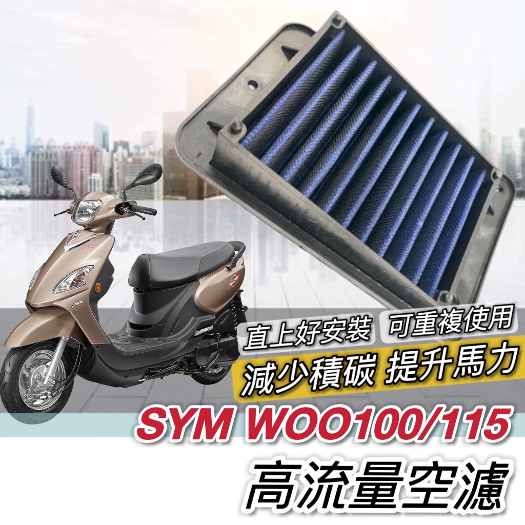 【現貨 保固 高流量】SYM WOO 空濾 WOO115 100 三陽空濾 機車空濾 機車空氣濾清網 空氣濾網 空氣濾芯 | 蝦皮購物