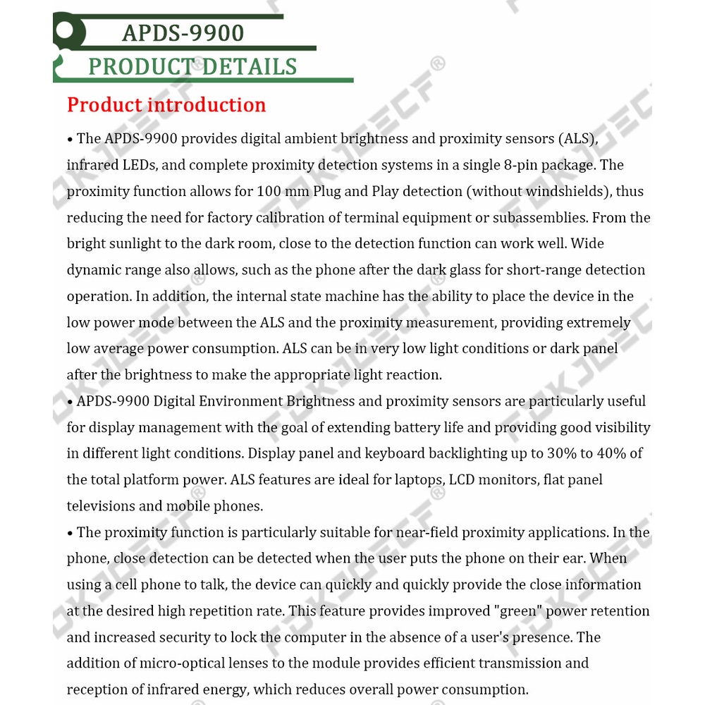 Gy-9960-3.3 APDS-9960 APDS-9900 APDS-9930接近檢測非接觸式手勢檢測RGB和手勢A | 蝦皮購物