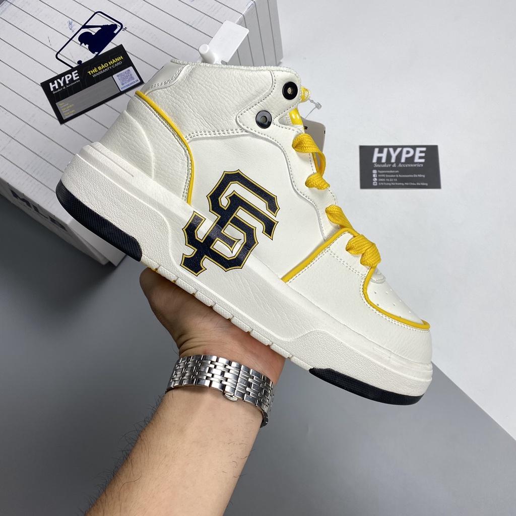 Mlb Chunky Liner High 舊金山巨人隊橙色(MLB 白色黃色高幫)-標準 1:1 版 | 蝦皮購物