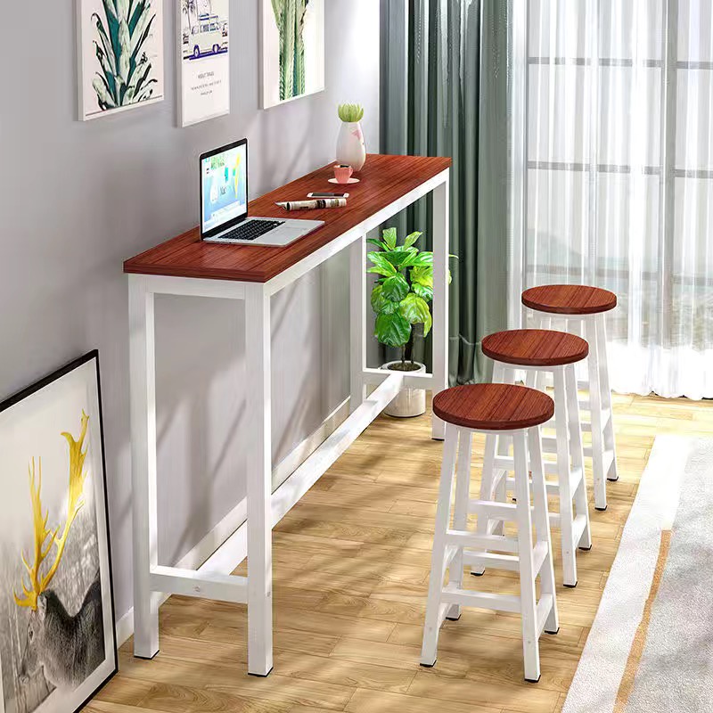 吧臺桌 吧台桌 高腳桌 奶茶店桌椅組合 長條窄咖啡桌 陽台 客廳靠墻桌 酒吧台電腦桌 | 蝦皮購物